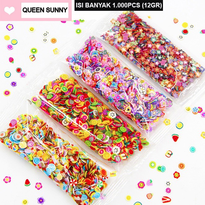 Jual Fimo Potong Nail art Hiasan resin kuku Manik glitter clay TPG09 ...
