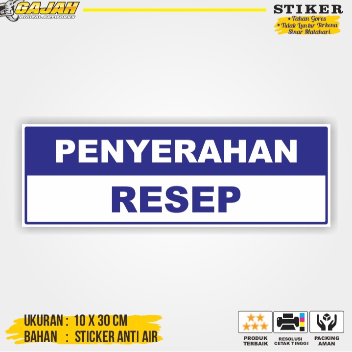 Jual Sticker Apotek / Stiker Apotek / Stiker Ruang Tunggu / Stiker ...