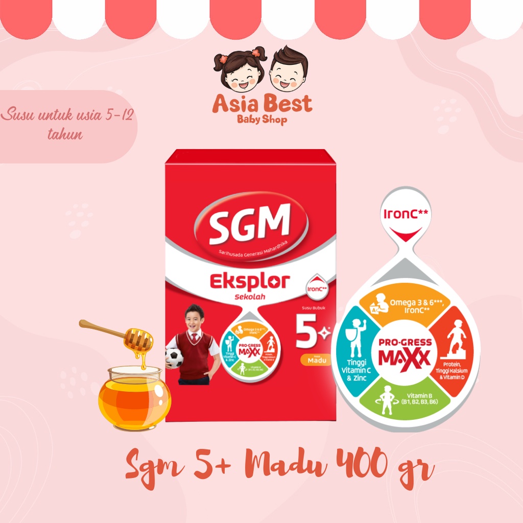 Jual SGM 5+ Madu 400 GR/Susu untuk anak usia 5-12 Tahun | Shopee Indonesia