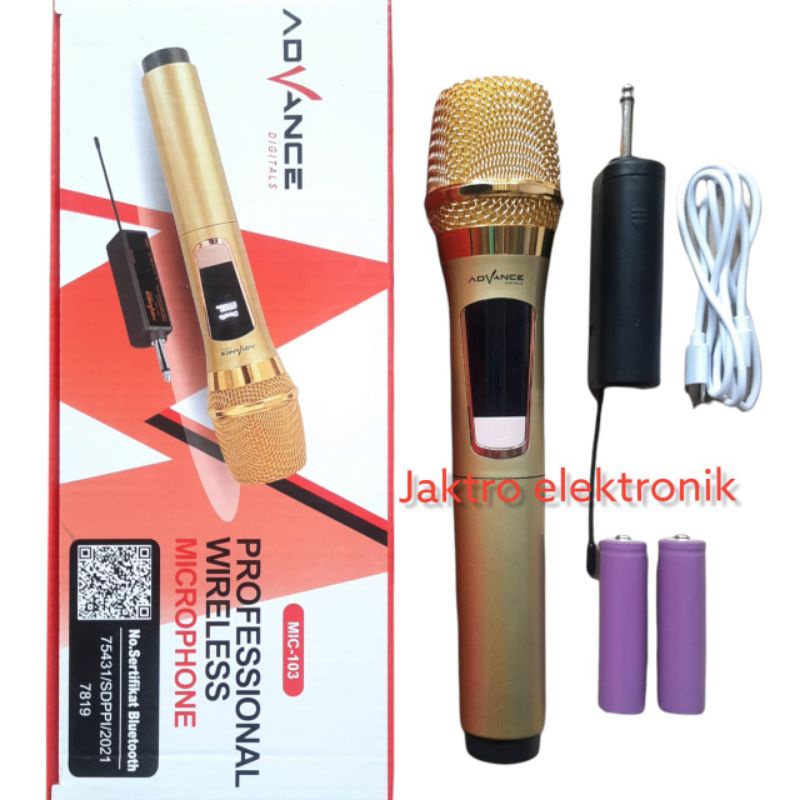 Jual Mic Wirelles Advance 102 Mik Bluetooth Tanpa Kabel | Shopee Indonesia