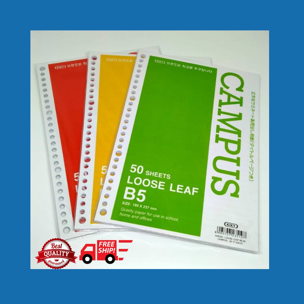 Jual KERTAS LOOSE LEAF B5 50 KIKY | Shopee Indonesia