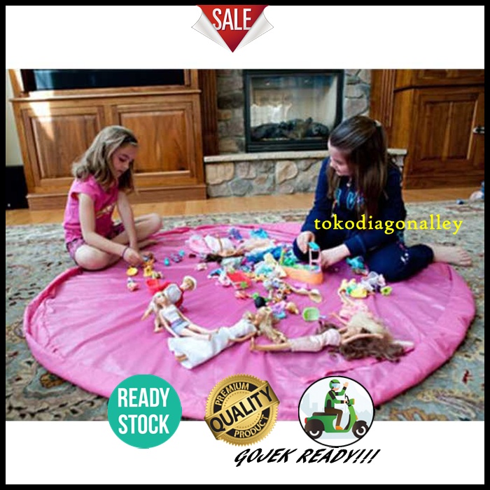 Jual Kantong Mainan Model Tas Serut Alas Tempat Bermain Anak Praktis ...