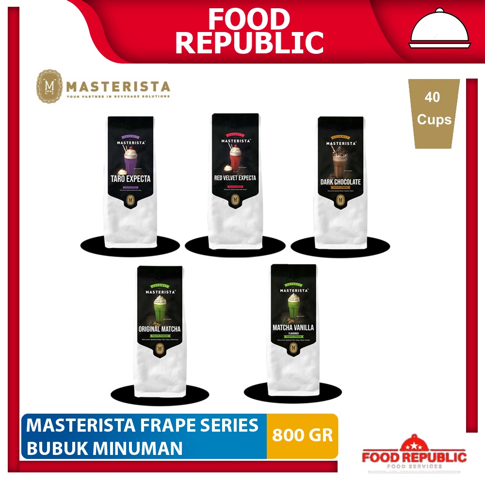 Jual Masterista Minuman Bubuk Red Velvet Dark Chocolate Matcha Taro ...