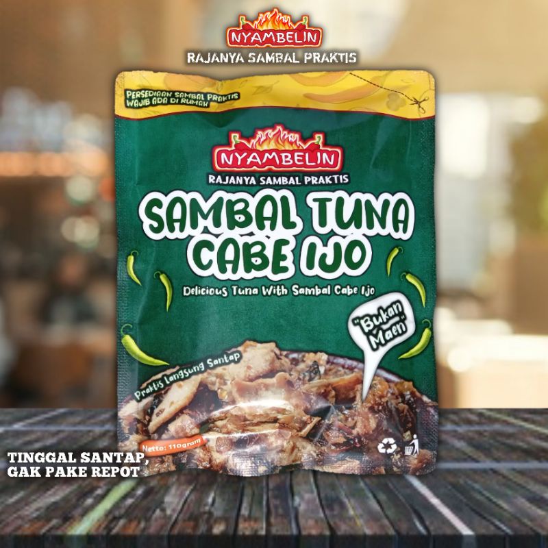 Jual SAMBAL TUNA CABE IJO SPESIAL SACHET BESAR LOMBOK HIJAU NYAMBELIN ...