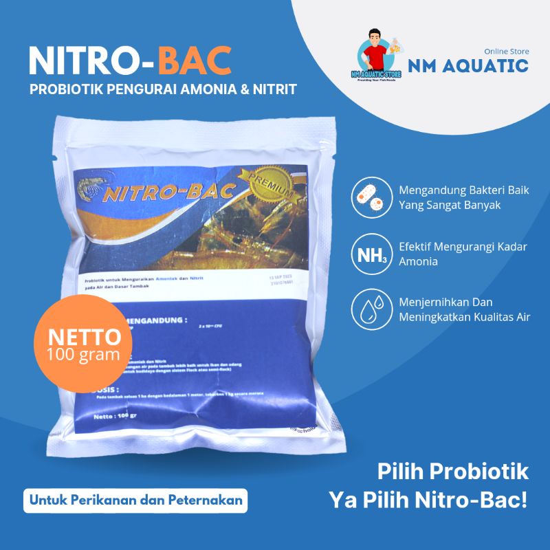 Jual NITRO-BAC Probiotik Nitrobacter Nitrosomonas Pengurai Amoniak Kotoran Ikan dan Kotoran ...