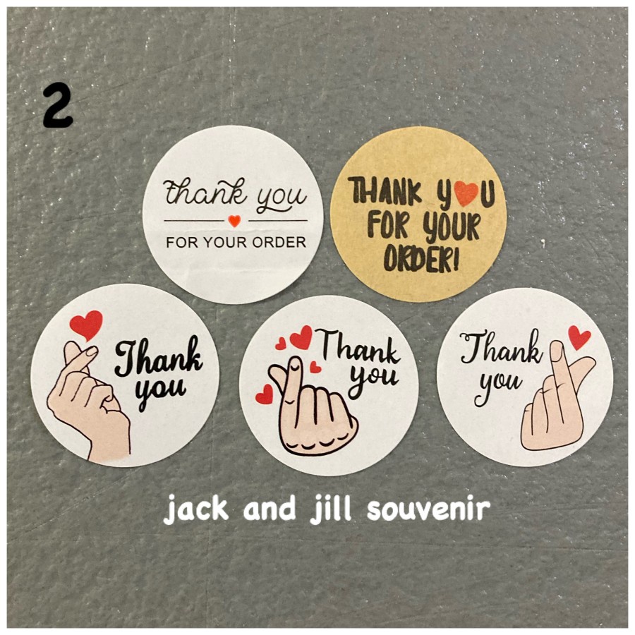 Jual sticker thank you 2,5cm - sticker toples - stiker amplop - sticker ...