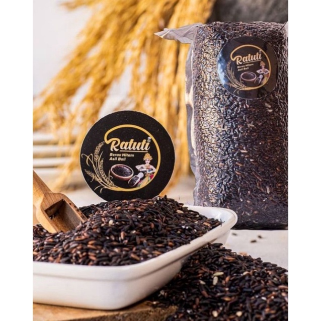 Jual Beras Hitam 1kg vakum Ratuti Beras Bali | Shopee Indonesia