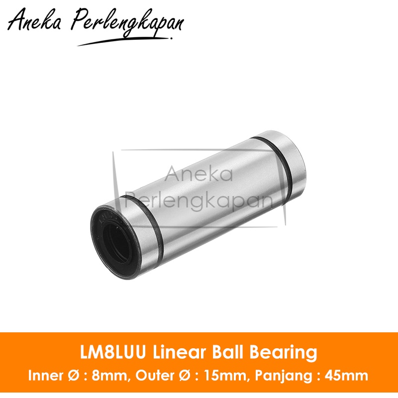 Jual LM8LUU Linear Bearing Sliding Bushing ID 8 OD 15 Length 45 | Shopee Indonesia