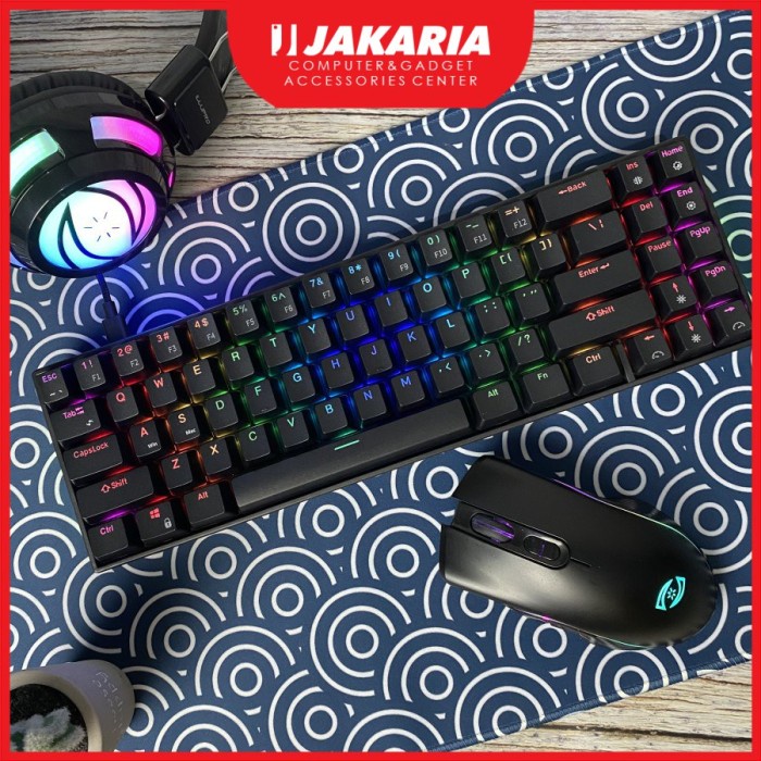 Jual Rexus DAXA M71 Classic RGB Mechanical Gaming Keyboard 70% Hitam ...