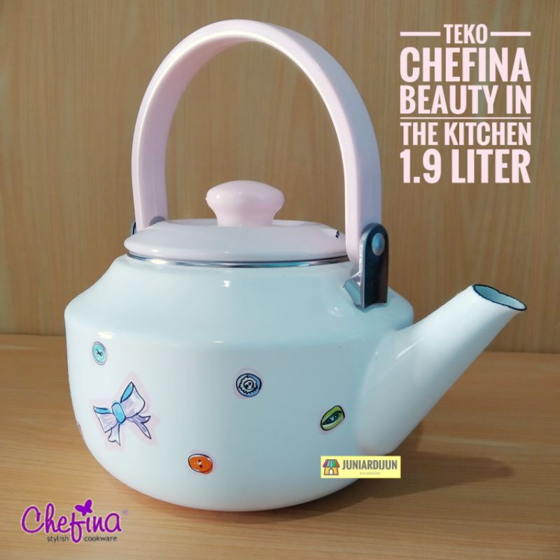 Jual Teko Enamel Chefina 1.9 Liter ( Beauty in the kitchen ) | Shopee ...