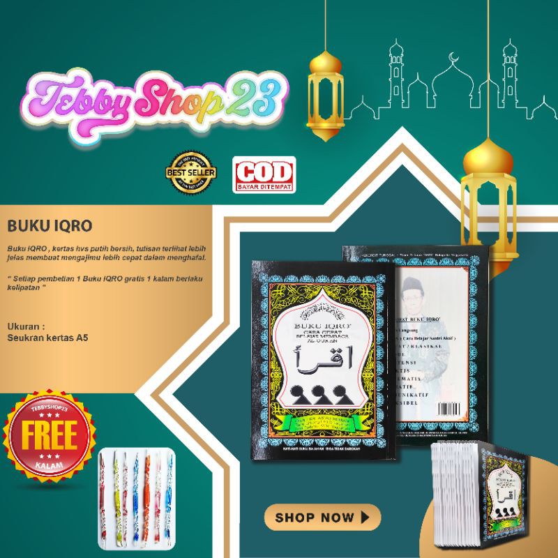 Jual IQRO BESAR IKRO juz amma HVS 100% ORIGINAL gratis 1 Kalam ,Ikro ...