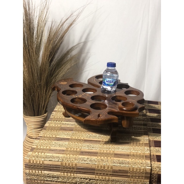 Jual Tempat minuman / Tempat aqua gelas kayu jati asli bentuk ayam ...