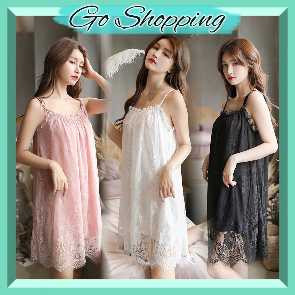 Jual GO! BT372 Baju Tidur Daster Piyama Wanita Korea Sexy Mini Dress ...