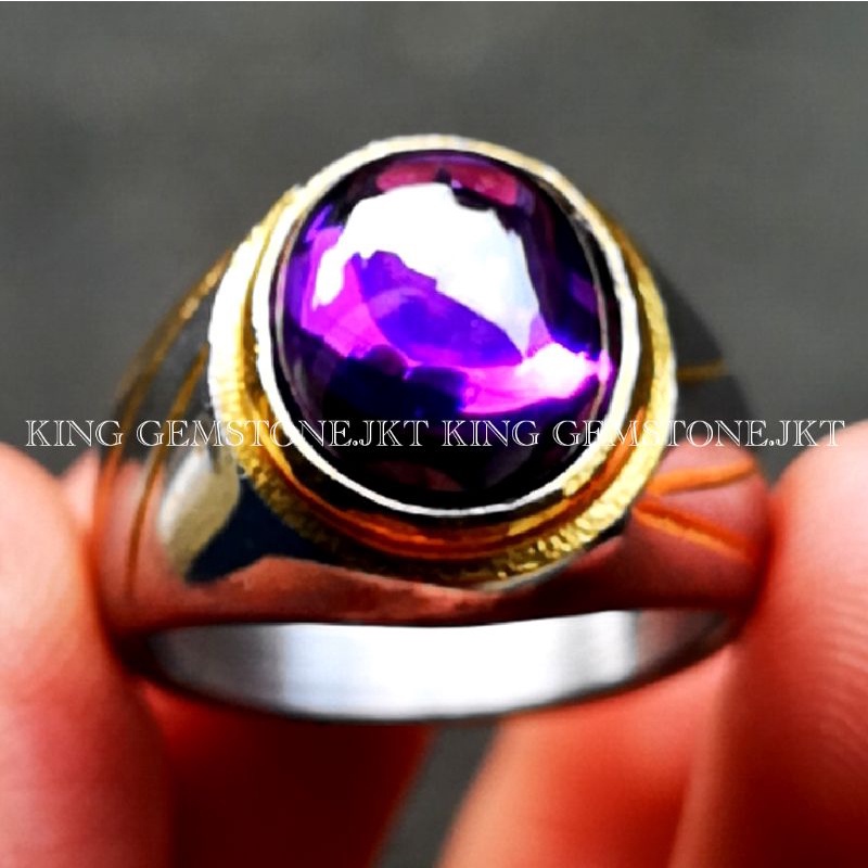 Jual Batu Akik Kecubung Bungur//Kecubung Ungu Super Mewah Termurah ...