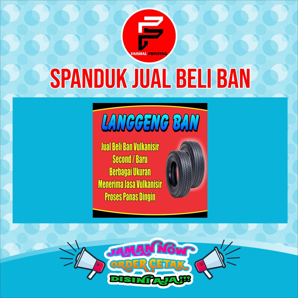 Jual spanduk / banner / backdrop toko aneka ban ukuran 1 x 1 meter ...