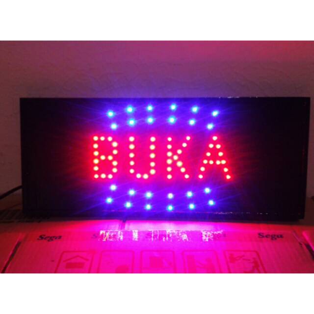 Jual Tulisan lampu led / led sign buka merah | Shopee Indonesia