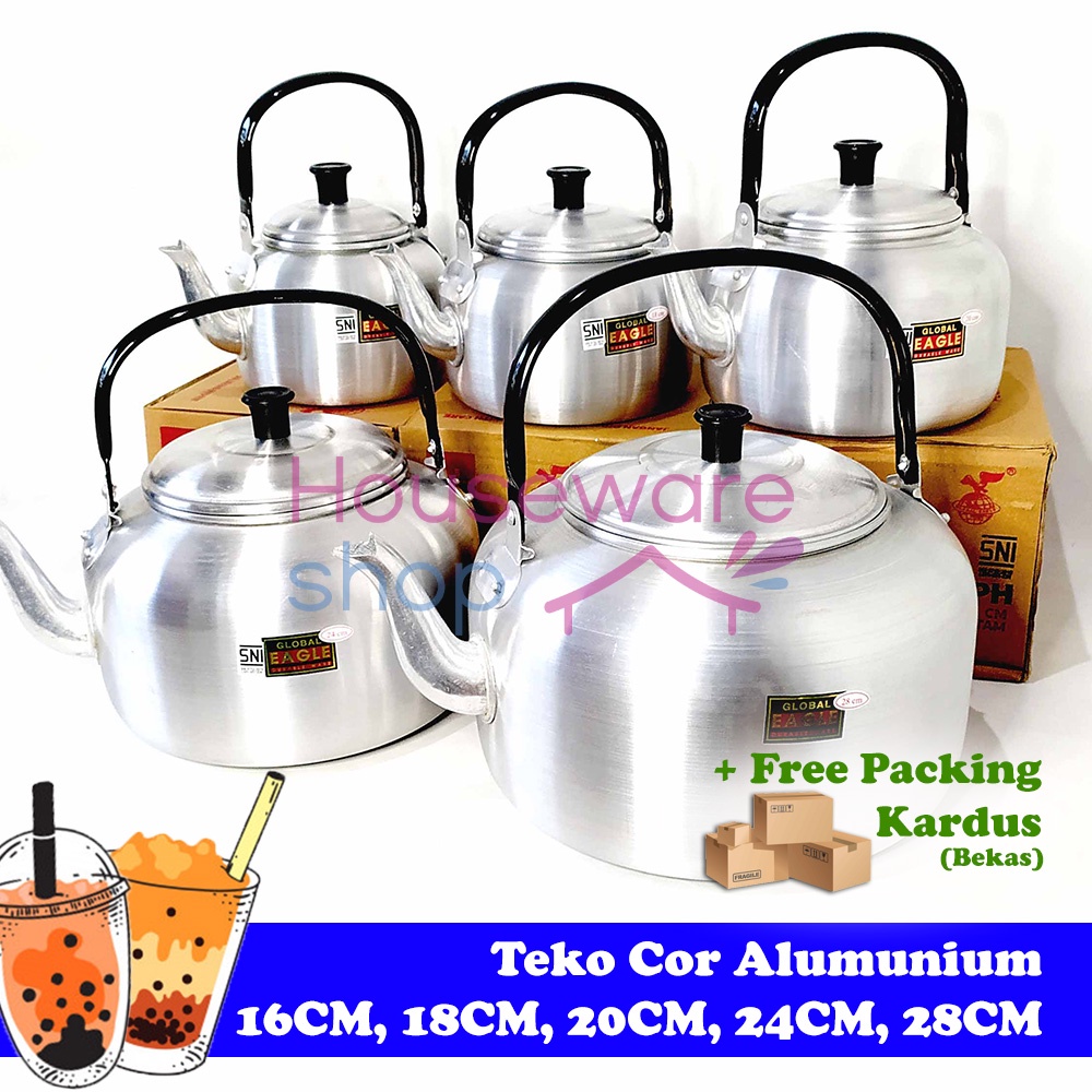 Jual Teko Air 16 18 20 22 24 28 cm Aluminium Global Eagle / Ceret Ketel ...