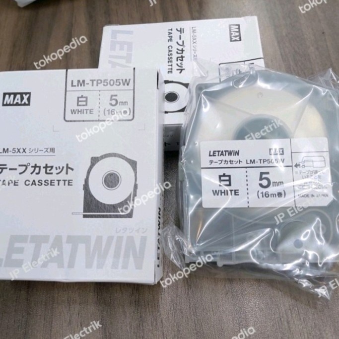 Jual Tape Label Letatwin LM-TP505W / Max Marking Label Letatwin 5mm ...
