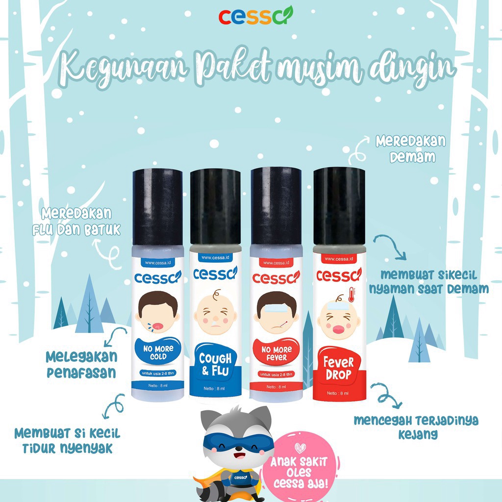 Jual PAKET MUSIM DINGIN!! ( CESSA BABY FEDROP FEVER DROP & HAPPY NOSE ...