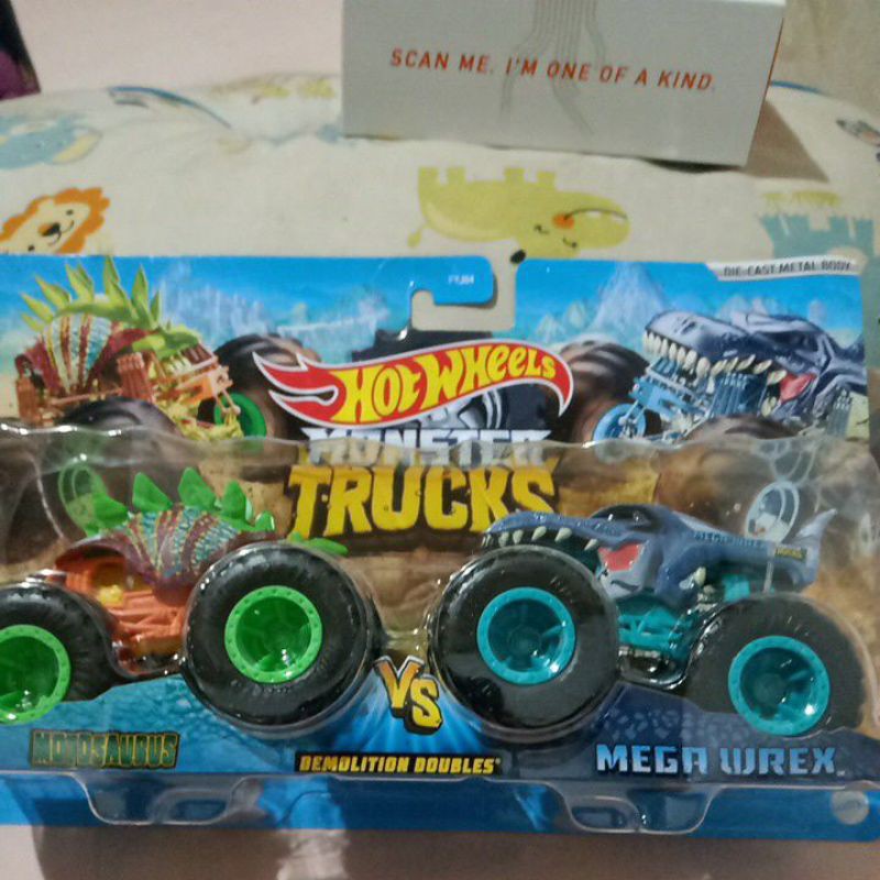 Jual Hotwheels Monster Trucks Demolition Motosaurus Vs Mega Wrex | Shopee Indonesia