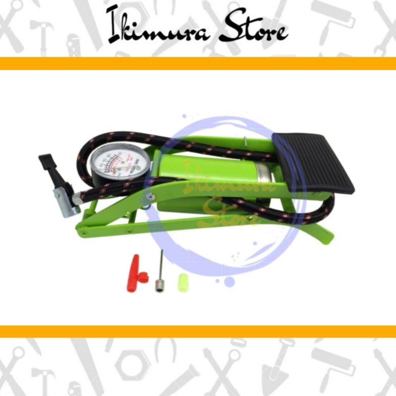 Jual Pompa Angin Injak 1 Tabung NANKAI Pompa Sepeda / Motor | Shopee ...