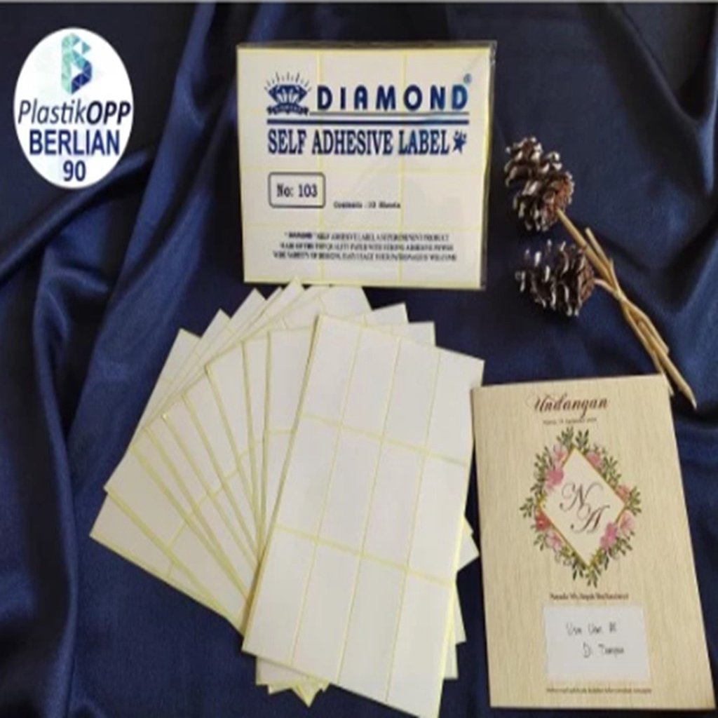 Jual Label 103 Sticker Undangan 3 X 6,4 Cm / Label Kertas Stiker ...
