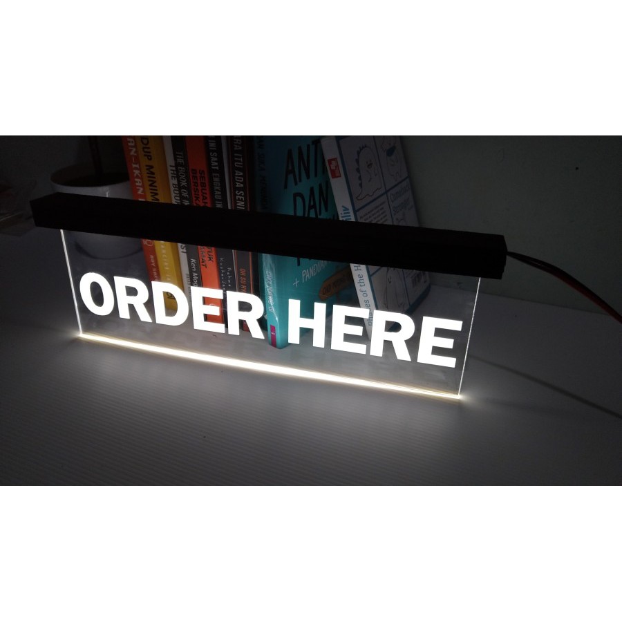 Jual JUAL Papan Tulisan Lampu Akrilik ORDER HERE | LED SIGN Bisnis ...