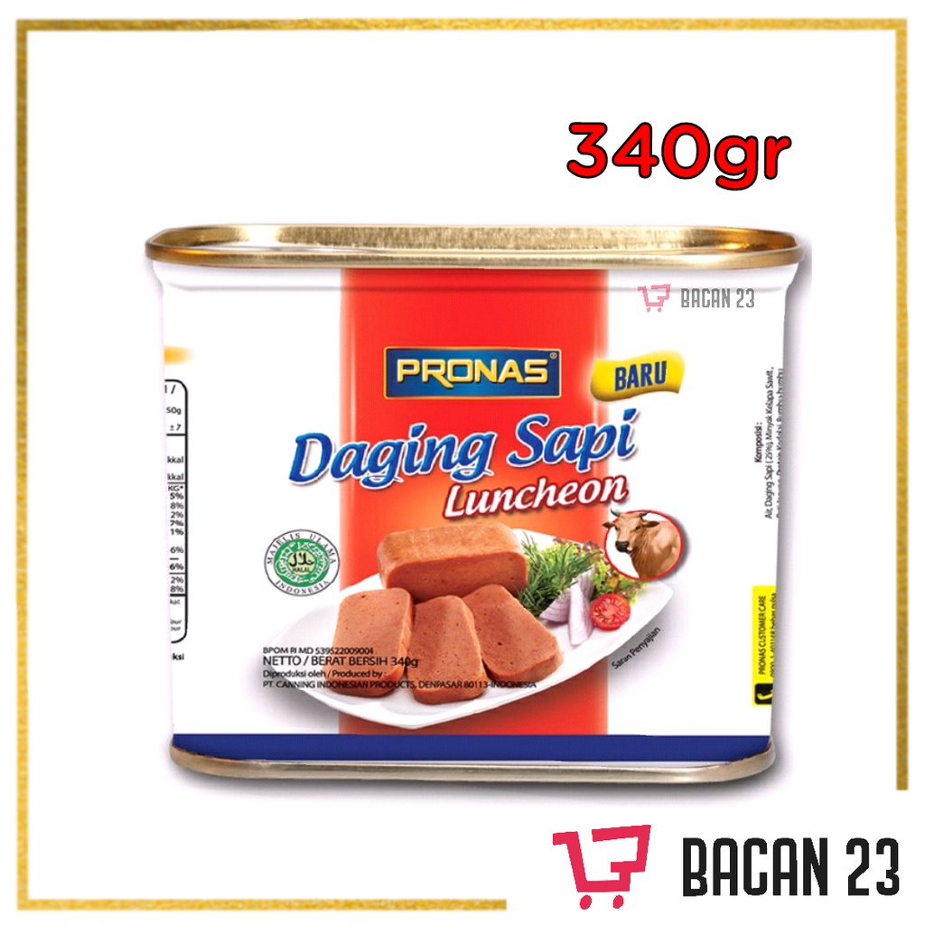 Jual Pronas Daging Sapi Luncheon ( 340 gr ) / Daging Kaleng / Bacan 23 ...