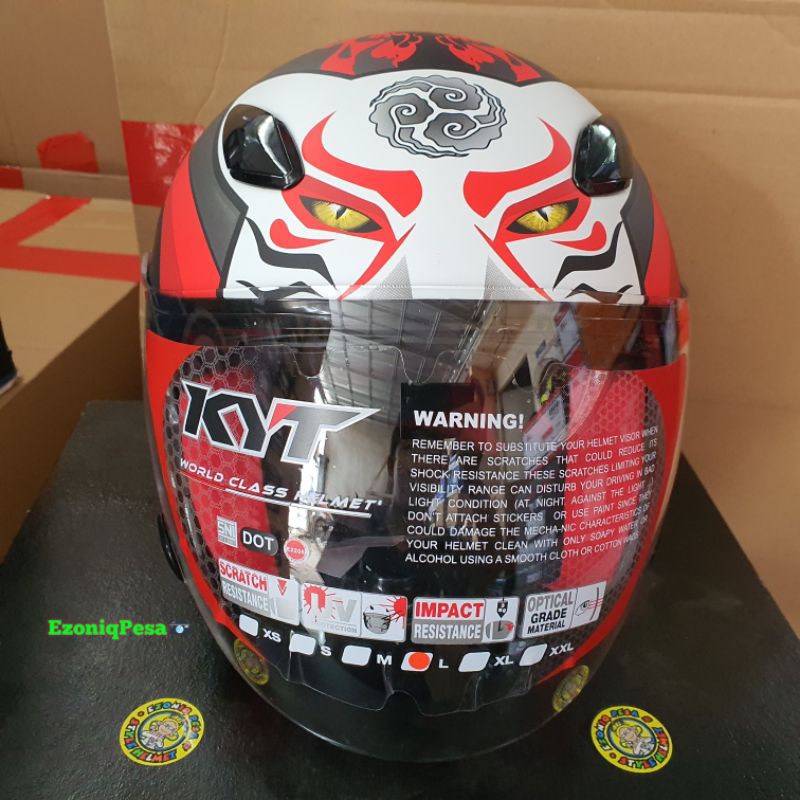 Jual HELM KYT DJ MARU MOTIF CAT KABUKI MATT DOFF | Shopee Indonesia