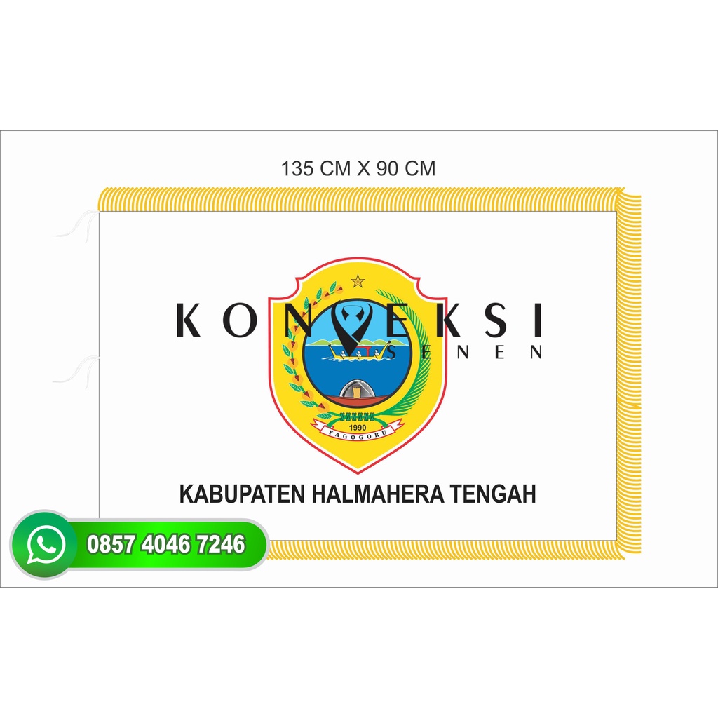 Jual bendera pataka kabupaten halmahera tengah | bordir logo dan ...