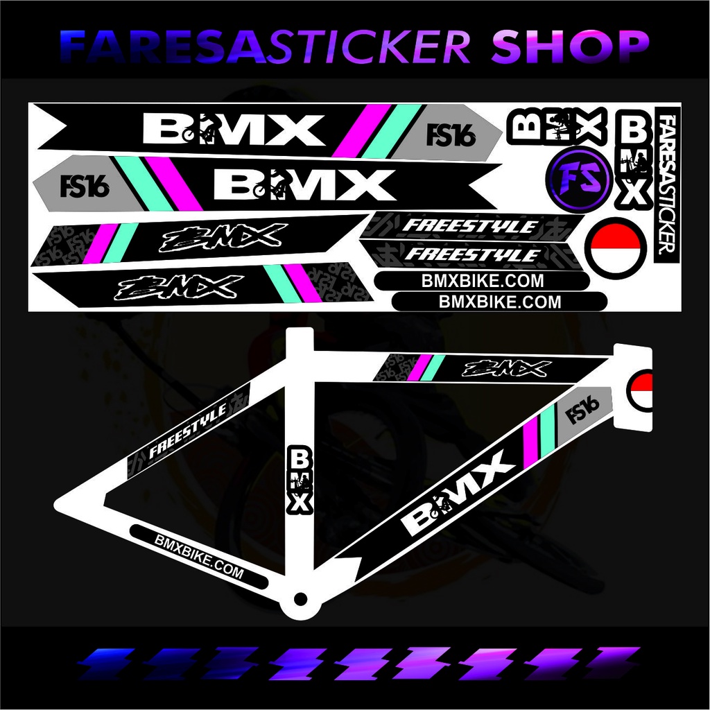 Jual (COD) STICKER SEPEDA VARIASI BMX FS LIMITED EDITION | Shopee Indonesia