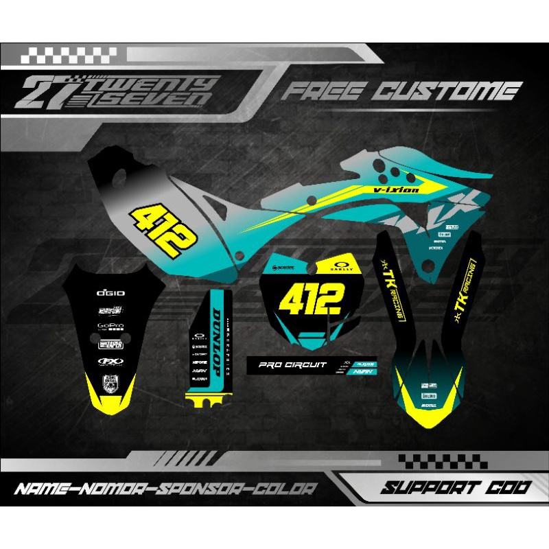 Jual DECAL STICKER KLX GORDON FULL BODY DECAL GORDON DECAL STIKER KLX ...