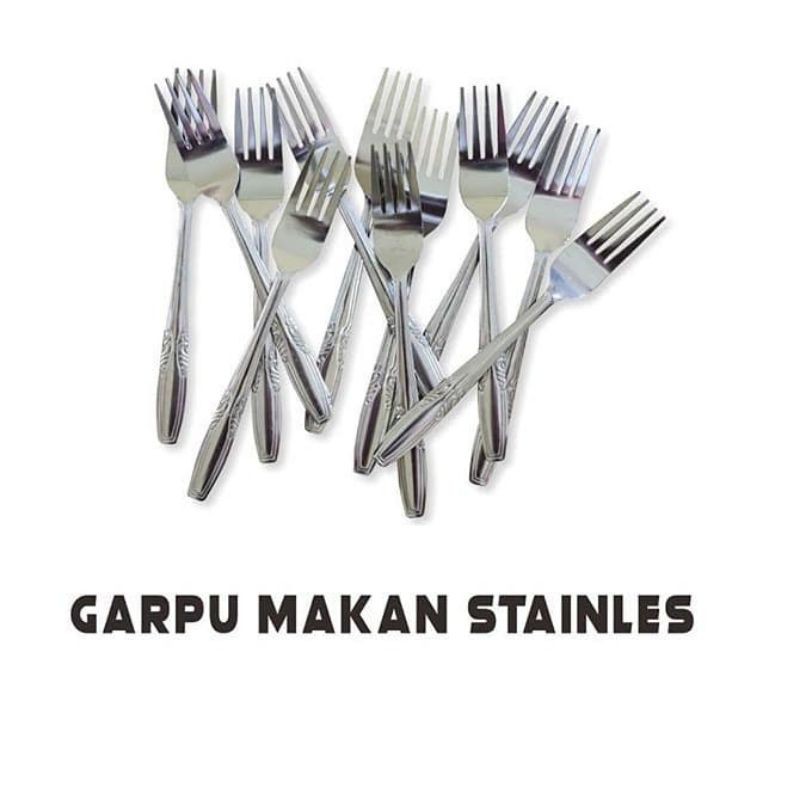 Jual Garpu Makan / Garpu Stainless Steel 189 (6pcs) | Shopee Indonesia