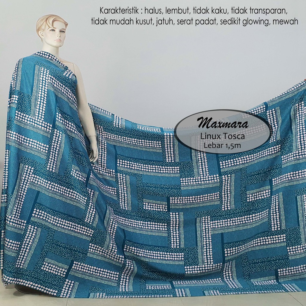 Jual KAIN MAXMARA MOTIF "LINUX TOSCA" (harga per 0,5m) | Shopee Indonesia
