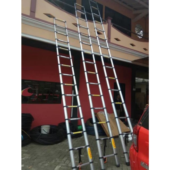 Jual TANGGA TELESCOPIK SINGLE 6.3M CERTIFIED | Shopee Indonesia