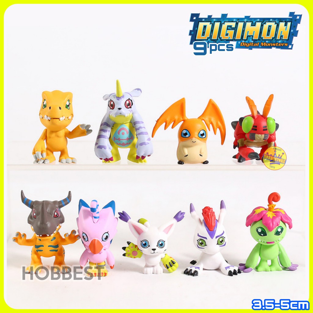 Jual Action Figure DIGIMON ADVENTURE isi 9 pcs - Miniatur Topper Kue ...