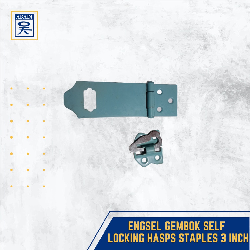 Jual ENGSEL GEMBOK SELF LOCKING HASPS STAPLES 3 INCH | Shopee Indonesia