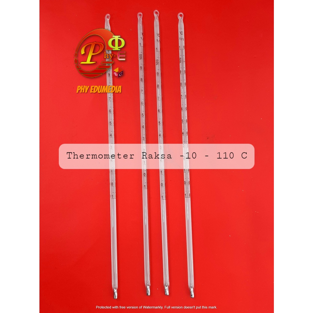 Jual Thermometer Air Raksa -10-110 / Termometer Batang Raksa -10-110 C ...