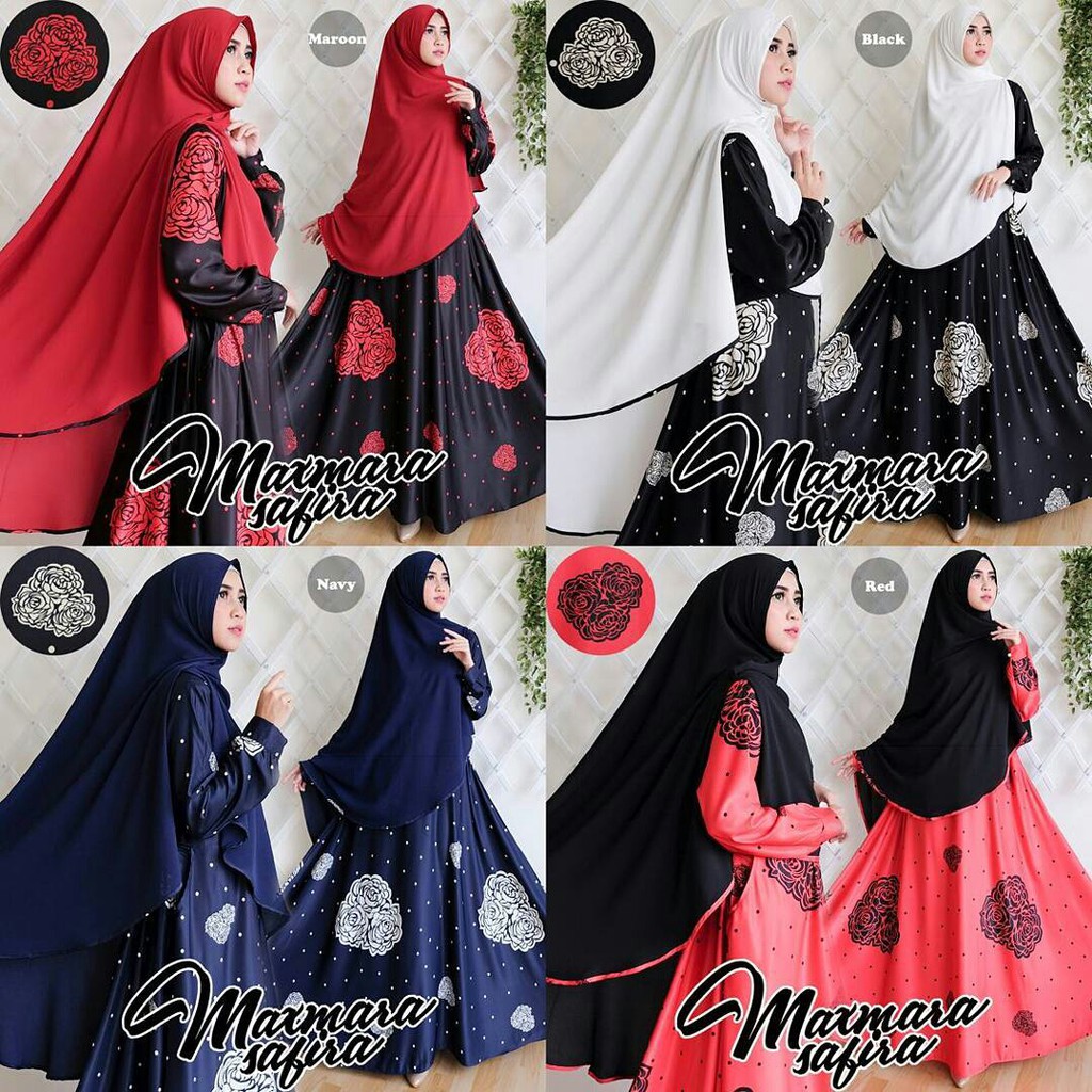 Jual GAMIS SYARI MAXIMARA SAFIRA (+Jilbab) | Shopee Indonesia
