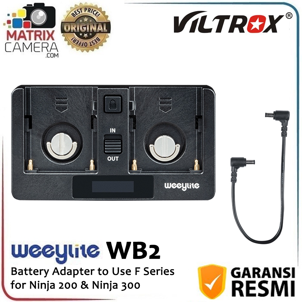 Jual Viltrox Weeylite WB2 Battery Adapter for Ninja 200 & 300 COB LED ...