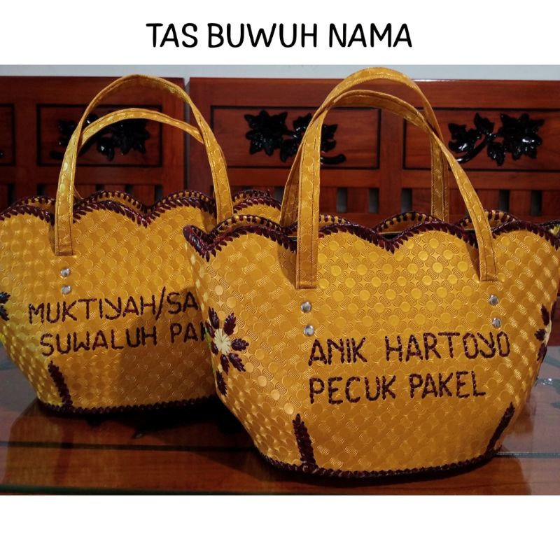 Jual TAS BUWUH / TAS BECEK / TAS ANYAM FREE DESAIN NAMA | Shopee Indonesia