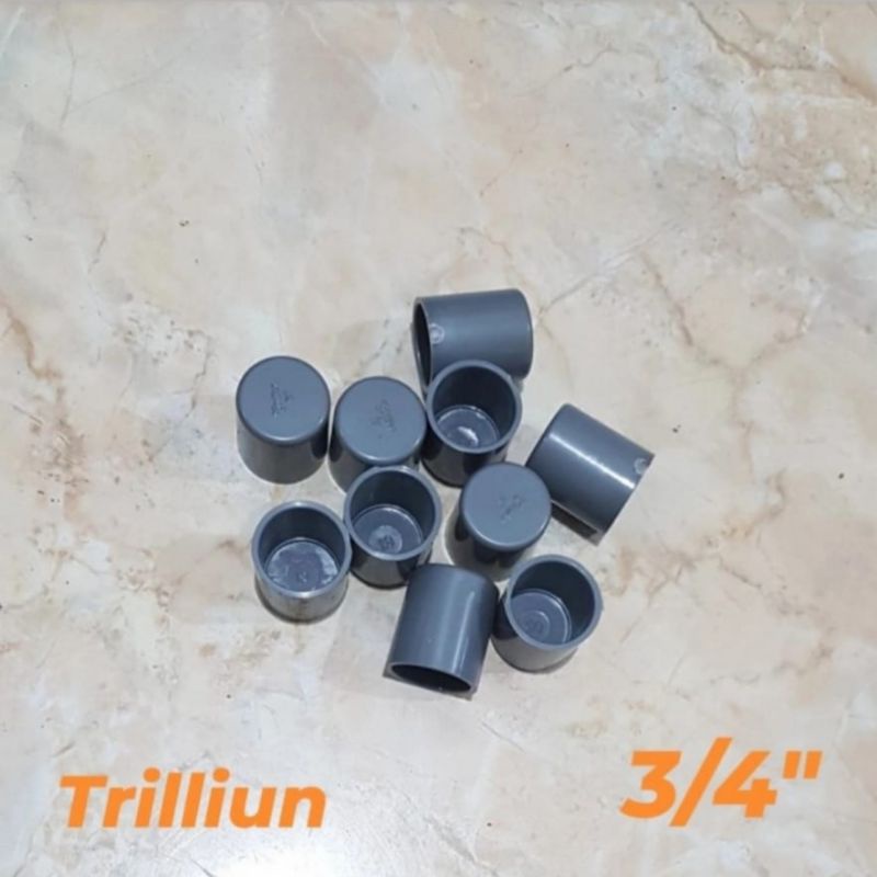 Jual Dop pvc 3/4" TRILLIUN tanpa drat - Tutup pipa pvc - plug pipa pvc ...