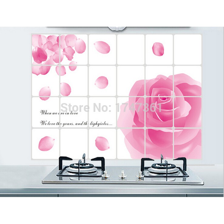 Jual STICKER DAPUR/STIKER DAPUR/KITCHEN SHEET 45X75-TL235- SINGLE ROSE ...