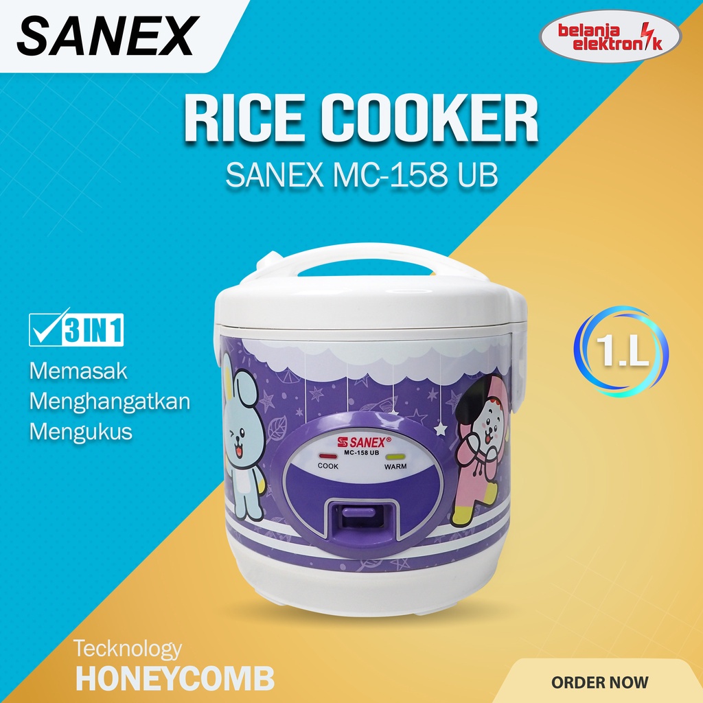 Jual SANEX MC-158 UB RICE COOKER MAGIC COM ANTI LENGKET 1 LITER ...