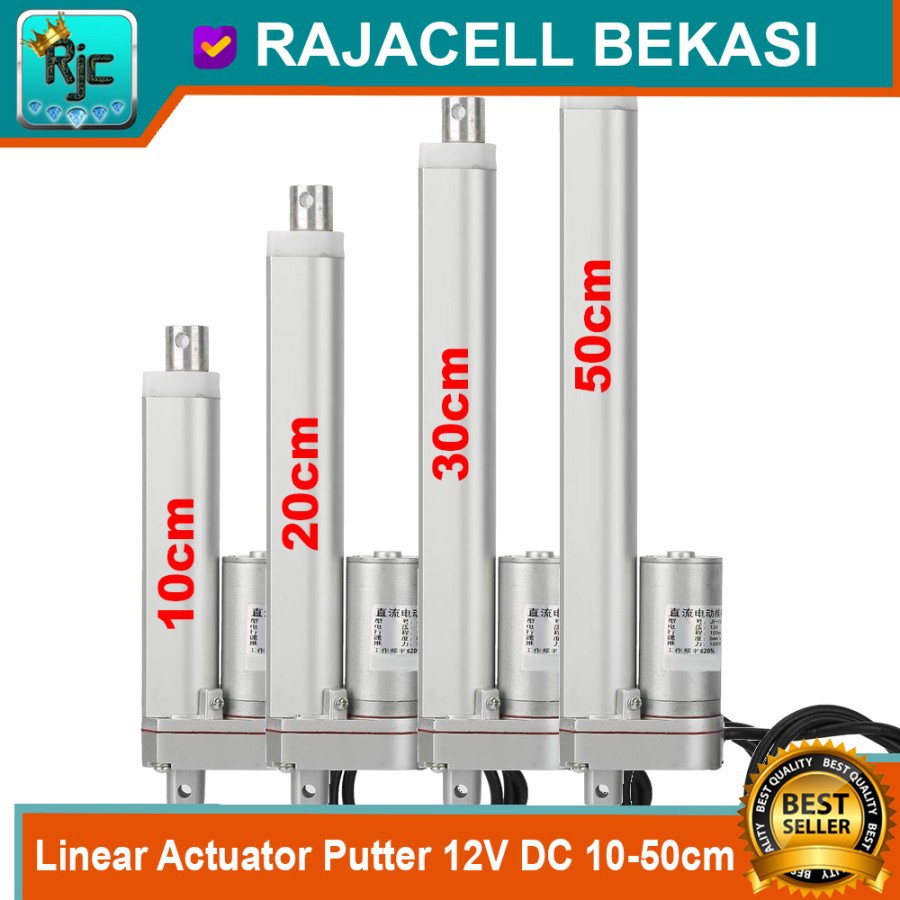 Jual Linear Actuator Putter 12V DC Linier Aktuator 10cm 20cm 30cm 50cm ...