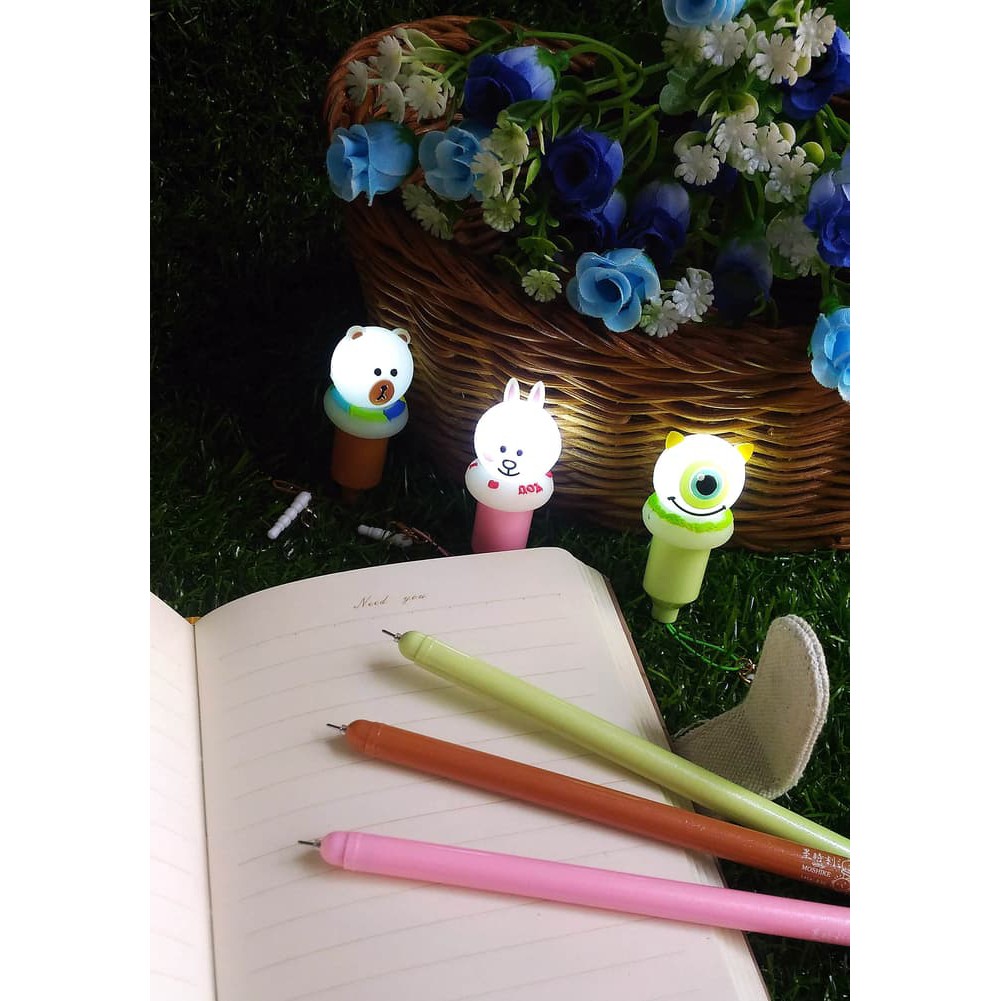 Jual Pulpen Gel Unik dengan lampu Atau gantungan hp lampu Tema ...