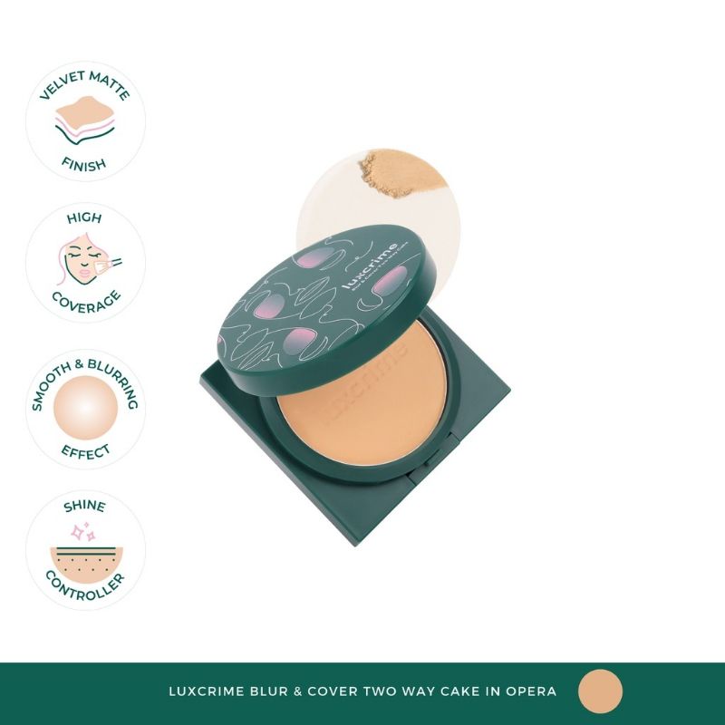 Jual Luxcrime Blur & Cover Two Way Cake in Opera 8.5gr Full Size ...