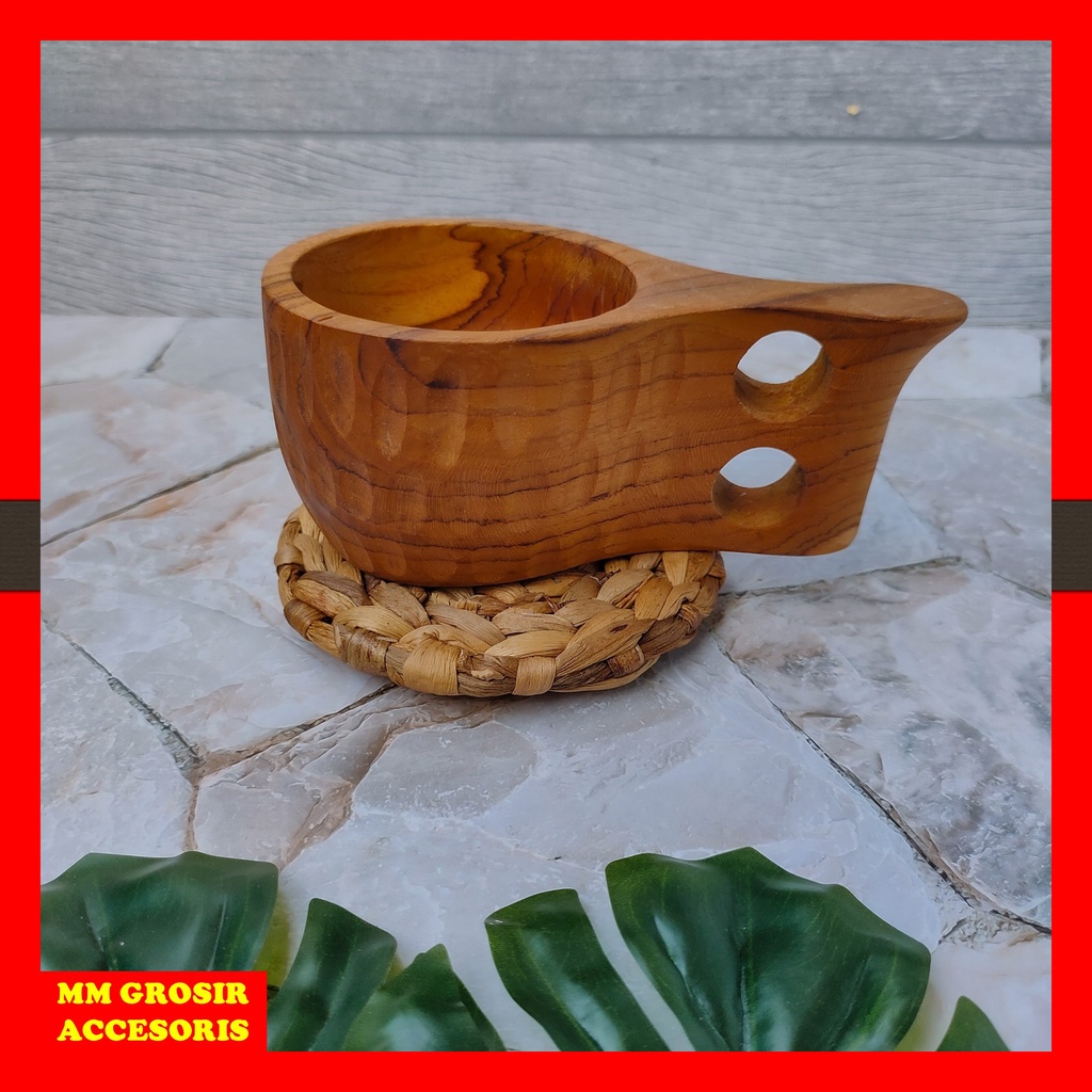 Jual Gelas Cangkir Motif Kayu Jati / Gelas Kuksa Motif Kayu Jati ...