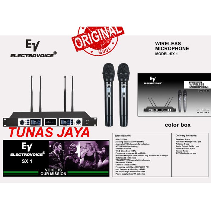 Jual Mic wireless EV Electro Voice SX 1 Garansi 1 Tahun | Shopee Indonesia