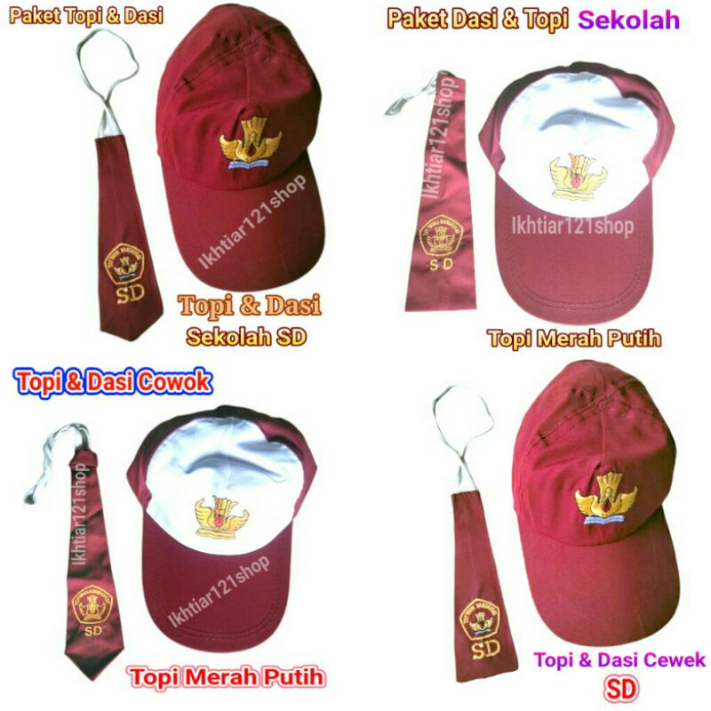 Jual Paket Topi Sekolah SD Dan Dasi Sekolah SD | Shopee Indonesia